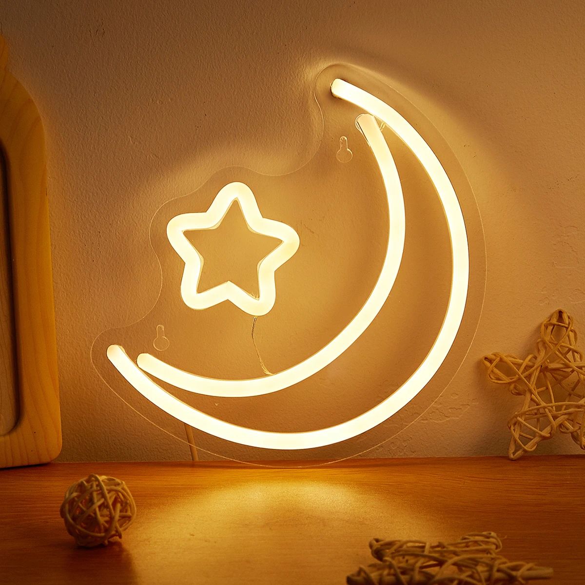 Chi-buy-Moon-LED-Neon-Sign-USB-Powered-Neon-Signs-Night-Light-3D-Wall ...