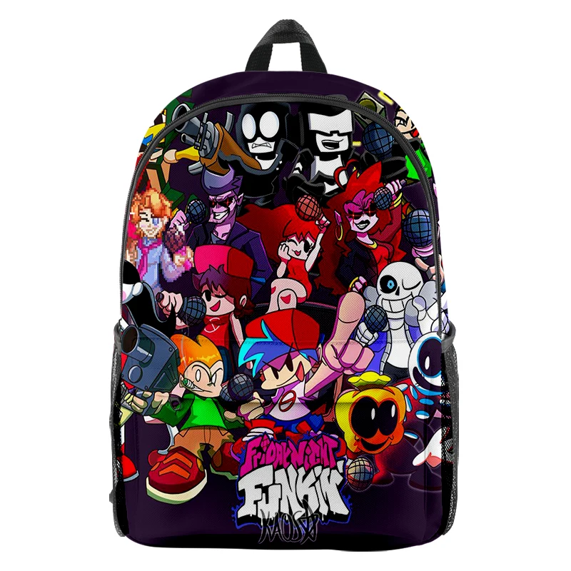 3D Game Friday Night Funkin Backpack Students School Bag Fnf Mochila ...