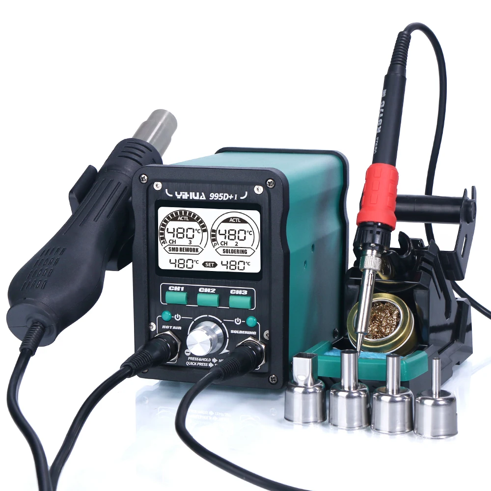Yihua 995d+i Led Digital Soldering Station 810w Hot Air Gun Rework ...