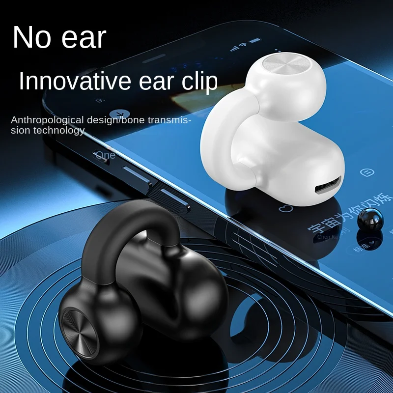 NEW-Bone-Conduction-Headset-Ear-Clip-Bluetooth-Headphones-HiFi-Stereo ...