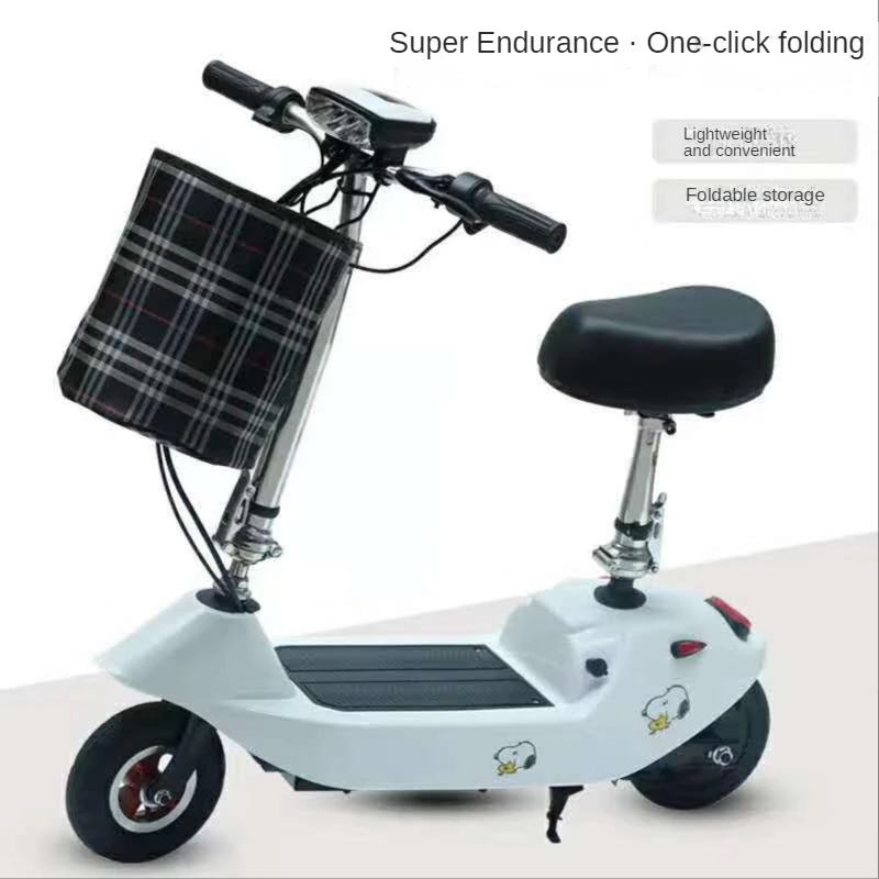 Little Dolphin Electric Scooter Small Battery Car Adult Folding ...