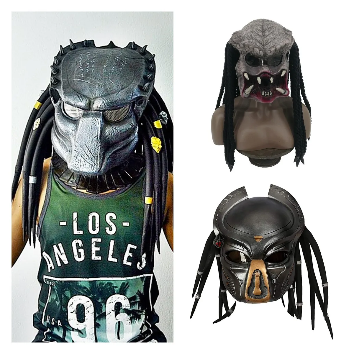 Movie Alien Vs Predator Cosplay Mask Unisex Halloween Party Horror ...