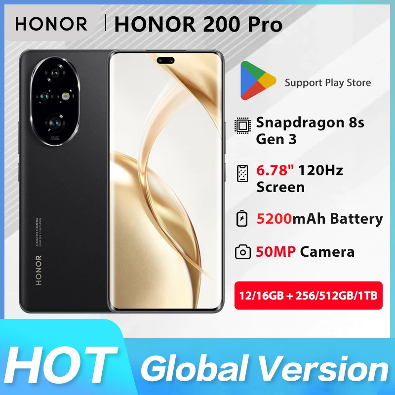 Global-version-Honor-200-pro-5G-Phone-Snapdragon-7-Gen3-50MP-Camera ...