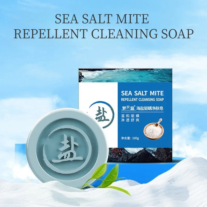 Handmade-Soap-Sea-Salt-Mite-Soap-Repelling-Moisturizing-Ginseng ...