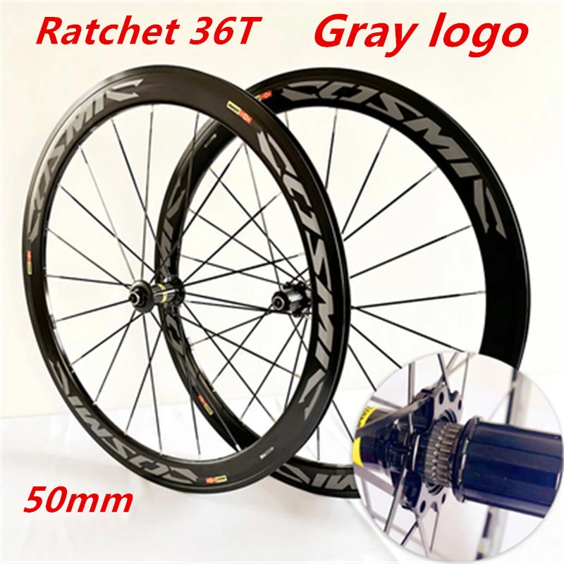 700C 36T Ratchet 30/40/50mm Road wheelset bike V brake C brake disc braek Road wheel cosmic ...