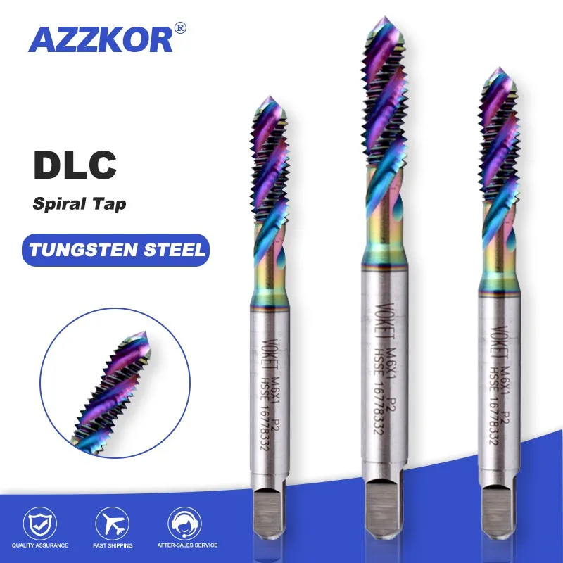 AZZKOR-DLC-Colorful-Coating-Spiral-Tap-For-Aluminum-Efficient-Blind-Hole-Tap-Tapping-Tools ...
