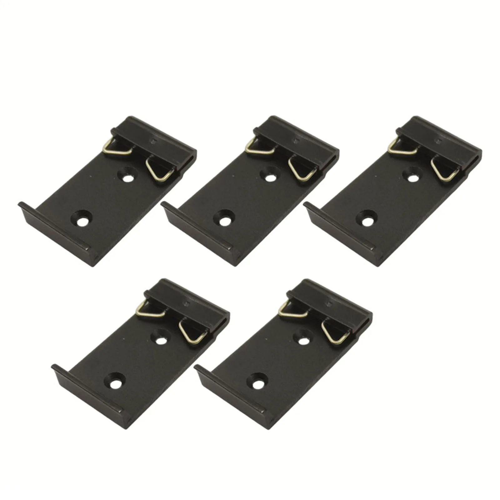 5PC DIN35mm Metale DIN Rail Fixed Clamp Clip Relay C45 Mounting Buckle ...