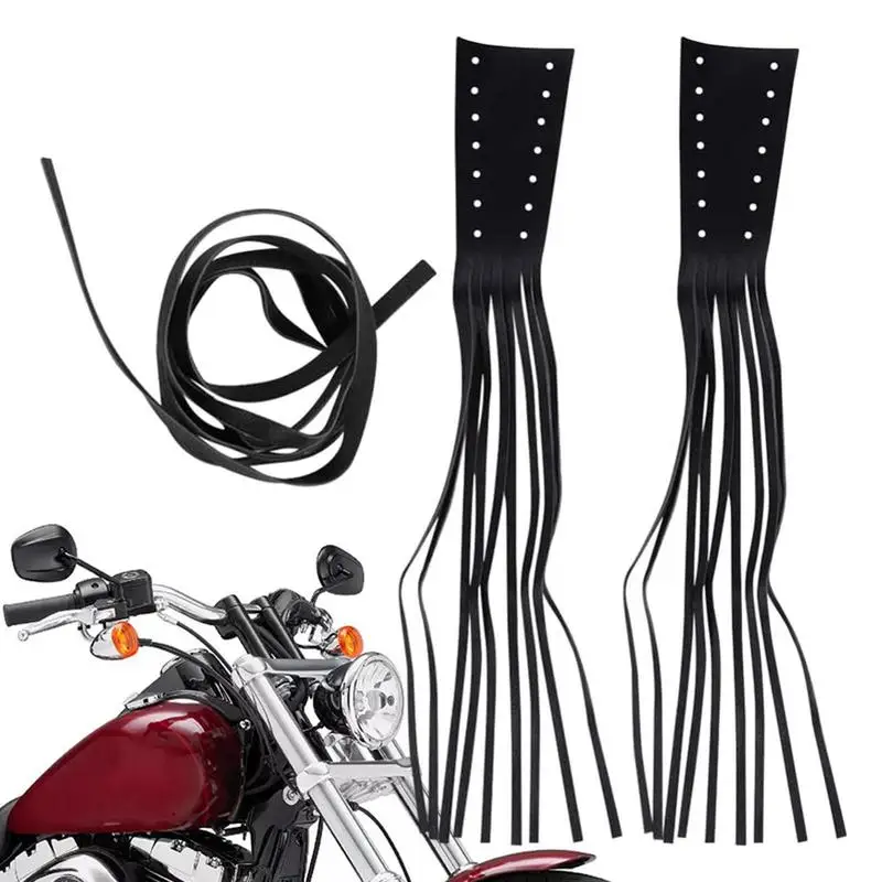 Motorcycle-Fringe-Grip-Cover-Universal-Artificial-Leather-Tassel-Cuffs ...