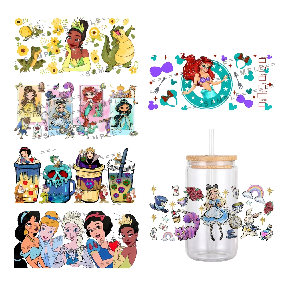Disney-Cartoon-Cute-Princess-Pattern-UV-DTF-Transfer-Sticker-Waterproof ...