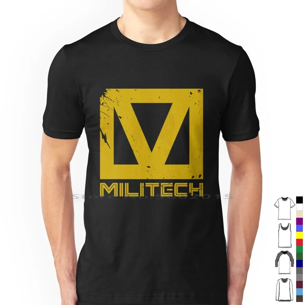 Militech-Logo-Worn-T-Shirt-100-Cotton-2077-Edgerunners-David-Lucy ...