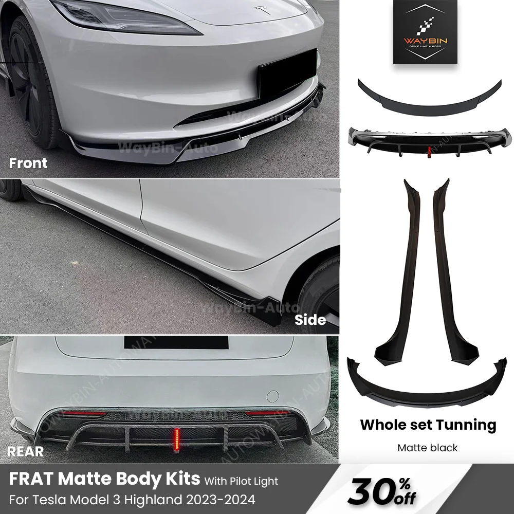 Tesla-3-Highland-2024-Body-Kits-FRAT-Bumper-Lip-Rear-Diffuser-Spoiler ...