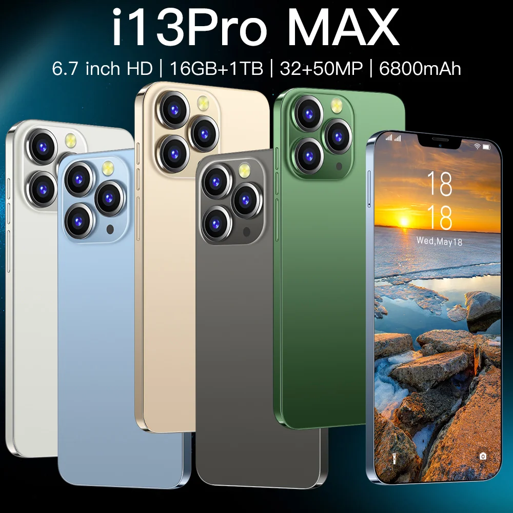 Cell Phone Brand New Original I13 Pro Max Smartphone 6.7 Inch HD Full ...