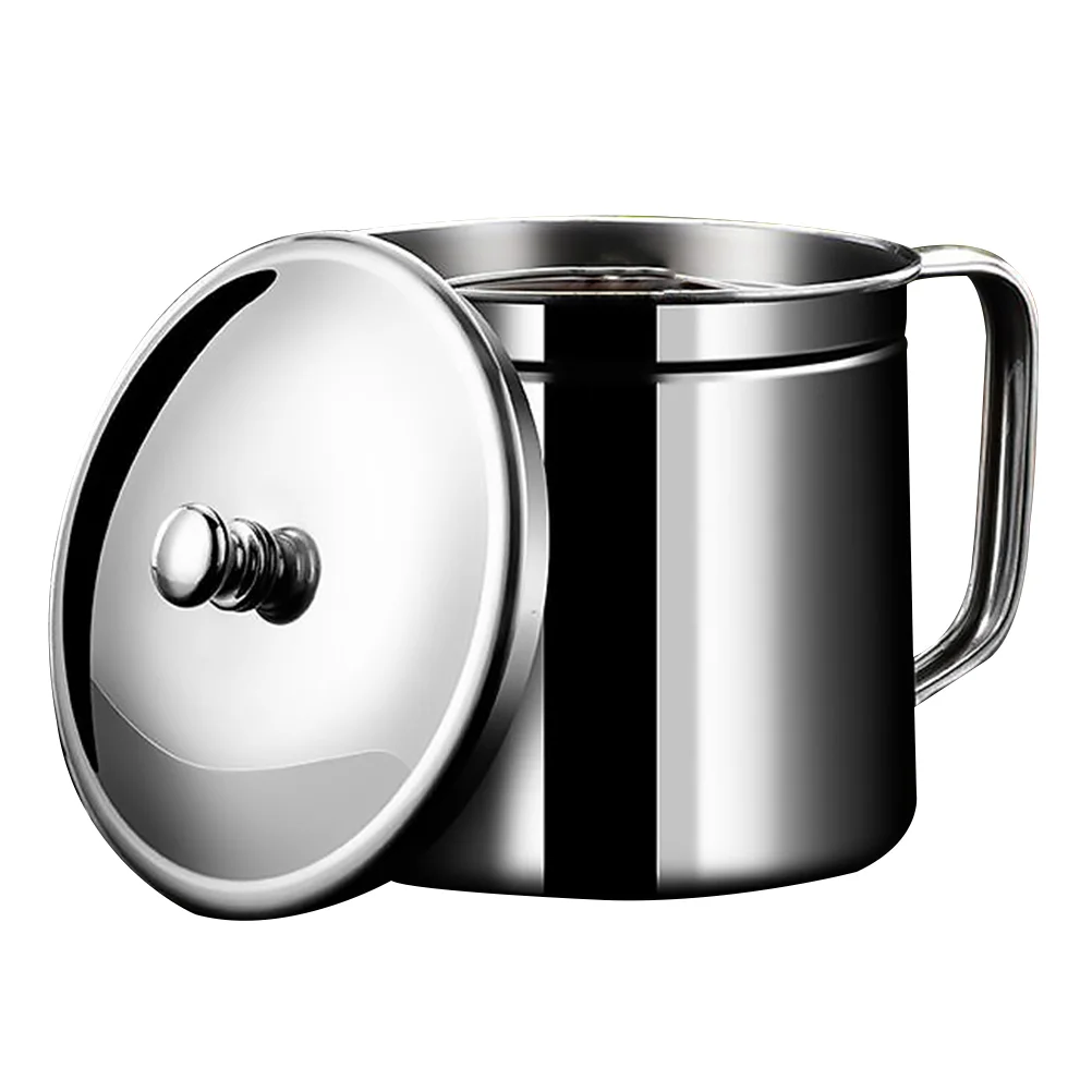 Oil-Strainer-Pot-Grease-Can-Stainless-Steel-Oil-Storage-Can-Container ...