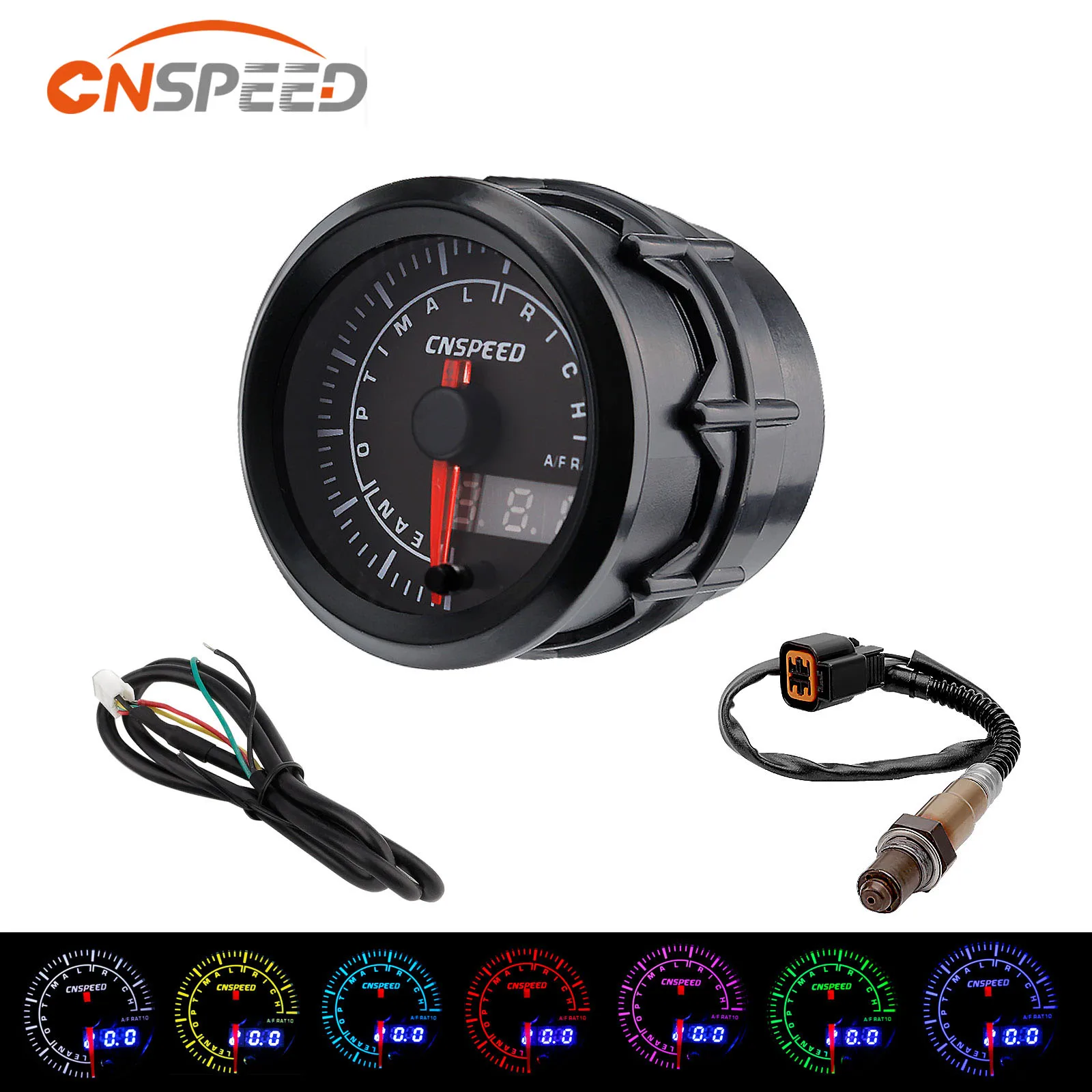 Car 52mm Digital Air Fuel Ratio Gauge Auto Air Fuel Ratio Gauge Digital ...