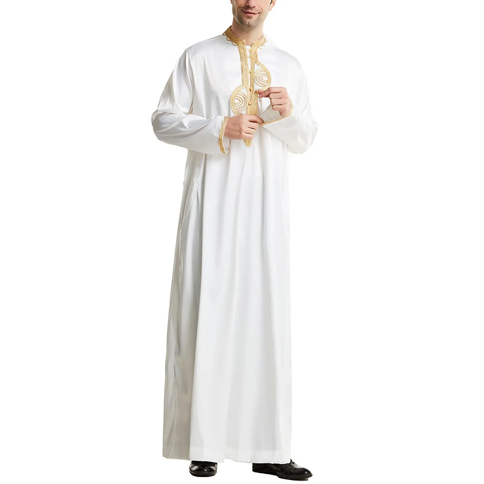 Men-s-Muslim-Robe-Long-Sleeve-Islamic-Clothing-Middle-East-Thobe-Arabia ...