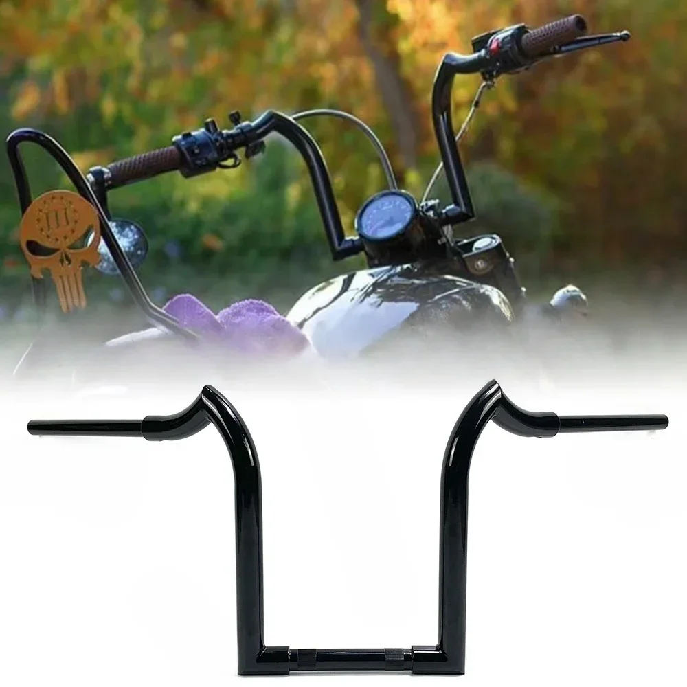 Motorcycle Goat horn Handlebar 1-1/4 inch 10"/12"/14" HandleBar For ...