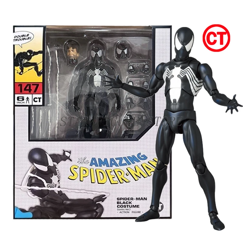 CT-Toys-Mafex-147-The-Amazing-Spider-Man-Action-Figure-Black-Spiderman ...
