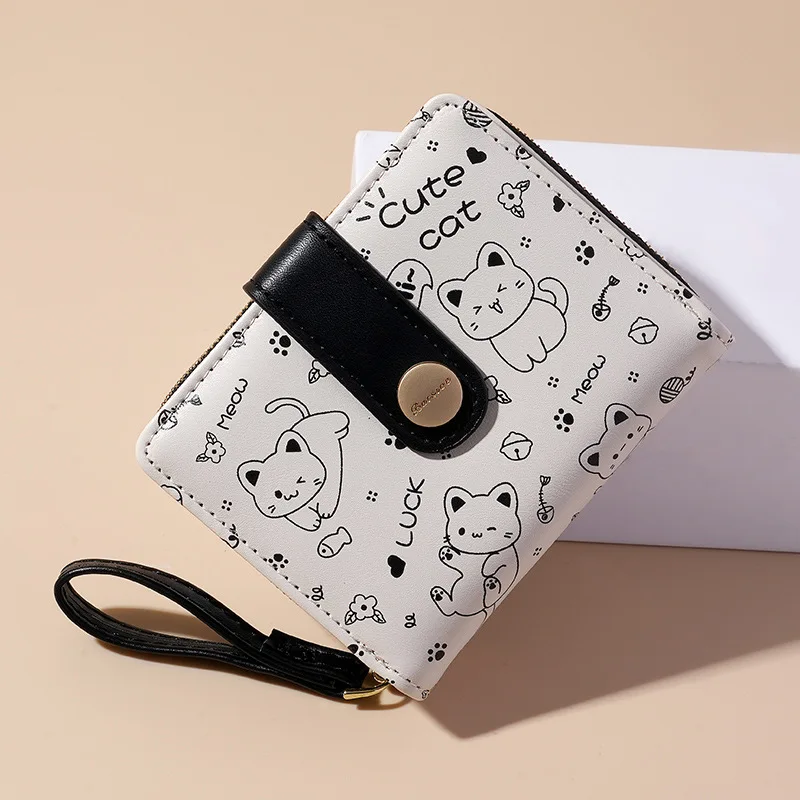 Cross-border-New-Japanese-Cute-Cat-Girl-Wallet-Short-Student-Card-Bag ...