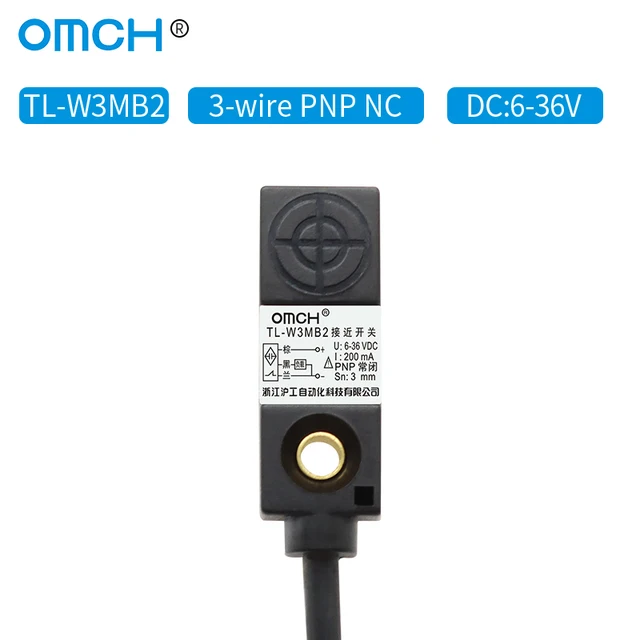 OMCH 3mm Metal Detection Small Square Switch DC 3-wire Inductive ...