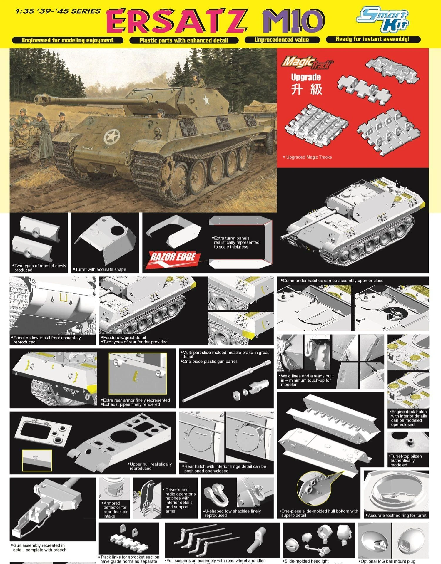 Dragon 6561 1/35 Panther G/m10 Ersatz Fake Tank Operation Greif 1944 W ...
