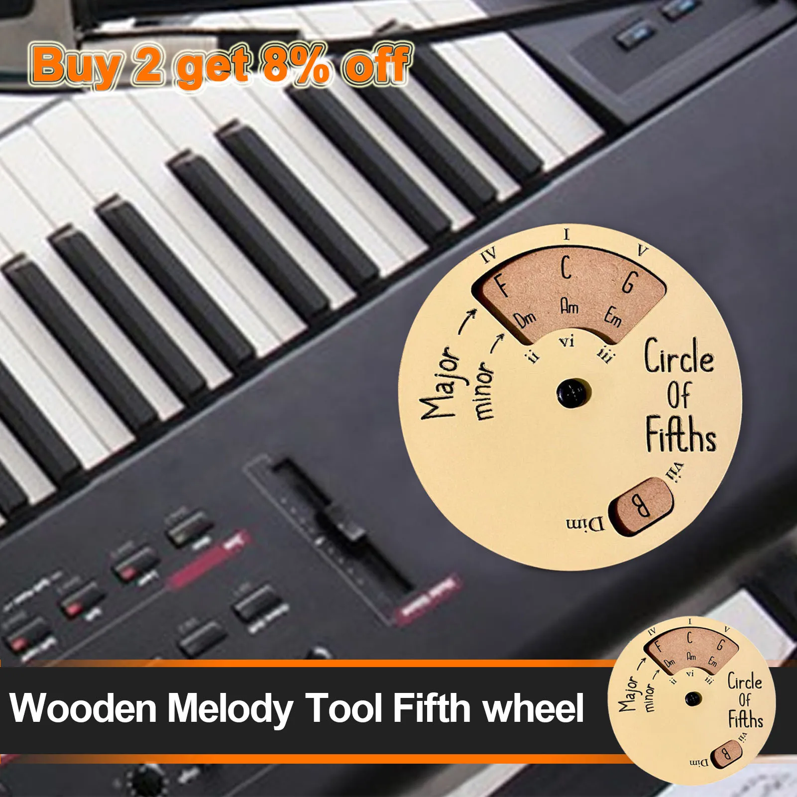 2023-Circle-Of-Fifths-Wheel-Guitar-Chord-Wheel-Wooden-Melody-Tool ...