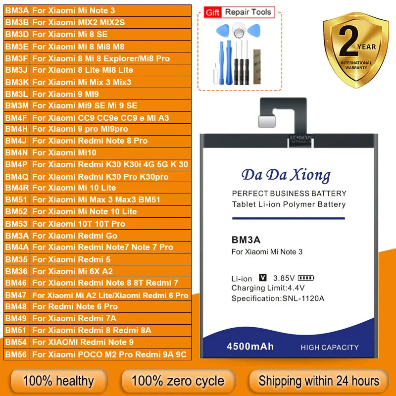 BM3A BM3D batería para Xiaomi Note 8 8T Redmi 7 Mi A2 Lite Mi6 Pro 2 3 ...