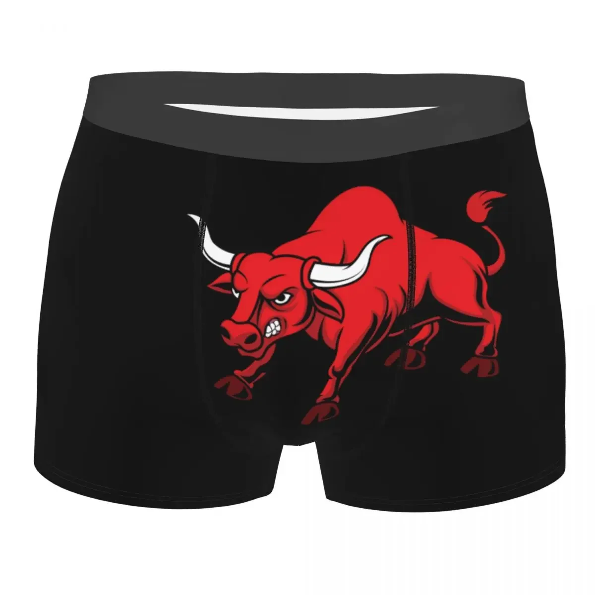 Custom-Red-Double-Bull-Underwear-Men-Breathable-Angry-Bull-Boxer-Briefs ...
