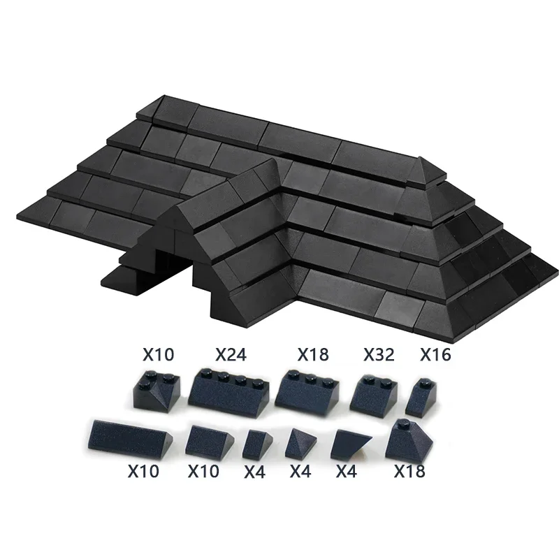 MOC House Castle DIY Roof Tiles Pack Building Blocks Set Compatible ...