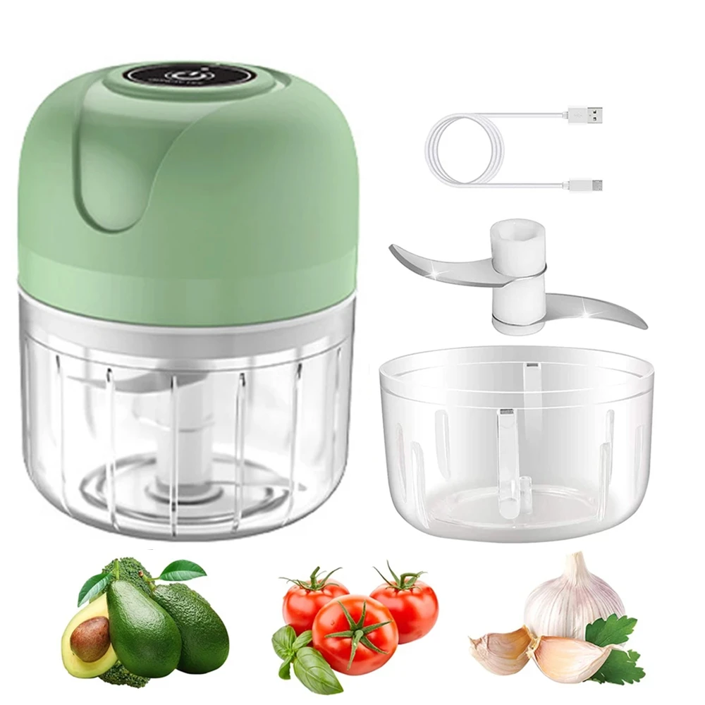 Electric Kitchen Food Chopper Mini Garlic Masher crusher USB Portable ...