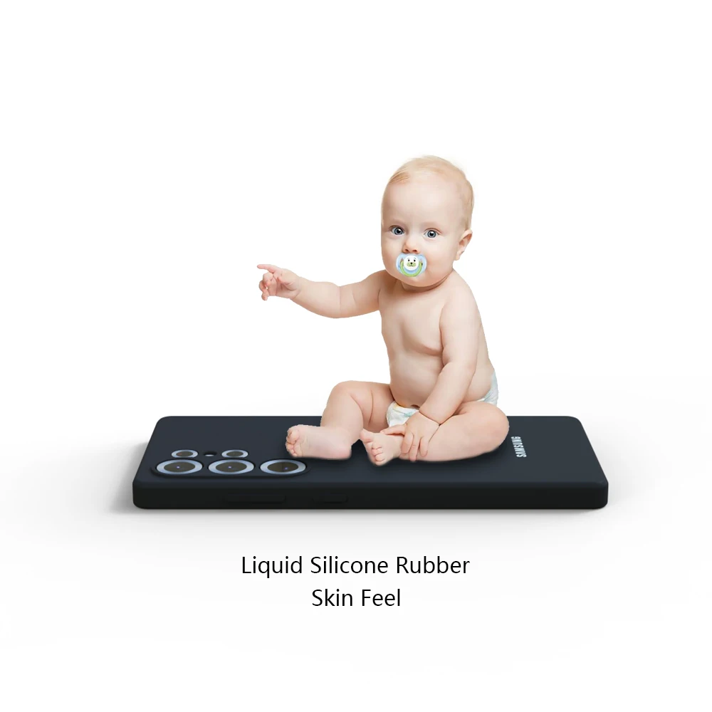 Silky Silicone Soft-Touch Protective Phone Case Cover for S24 (White)