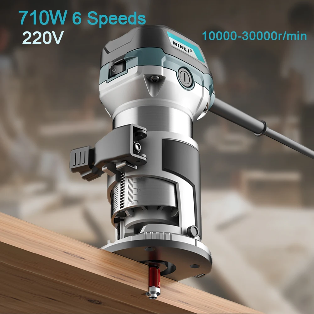 220v 710w elétrica trimmer roteador fresa de madeira máquina gravura ...