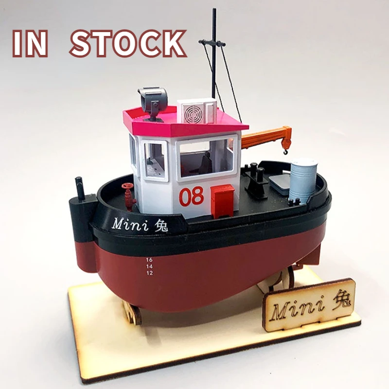 Q-Version-Cute-Tugboat-Mini-Egg-Tow-Plastic-Assembled-RC-Boats-KIT-and ...