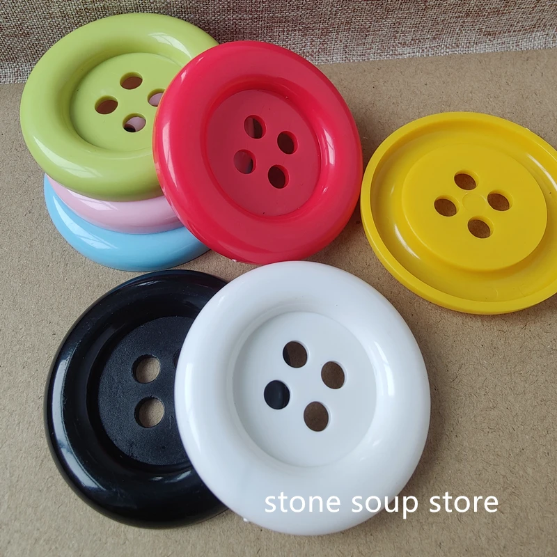 3-10pcs-Super-big-white-Buttons-5-6-5-7cm-Great-circle-edge-4-hole ...