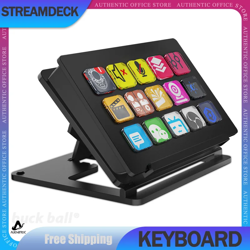 Streamdeck Keyboard Lcd Button 15key Live Content Creation Visual Controller Custom Button For
