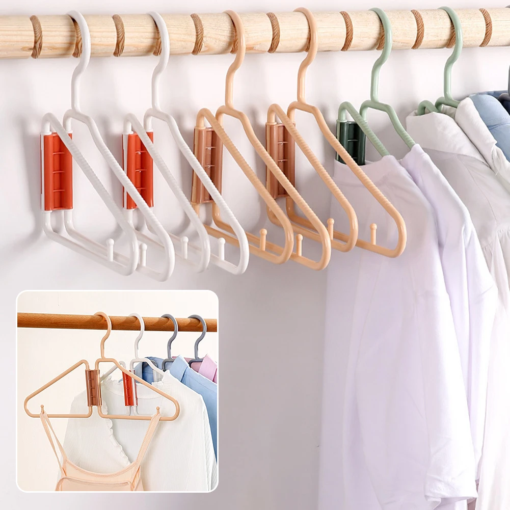 5pcs Portable Folding Clothes Hangers Foldable Clothes Drying Rack ...