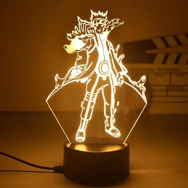 Japanese Anime Naruto 3D Night Lamp Toys LED Night Light Figure Uzumaki ...