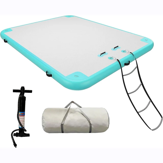 Inflatable Floating Dock Platform, Inflatable Raft Water Pad Multi ...