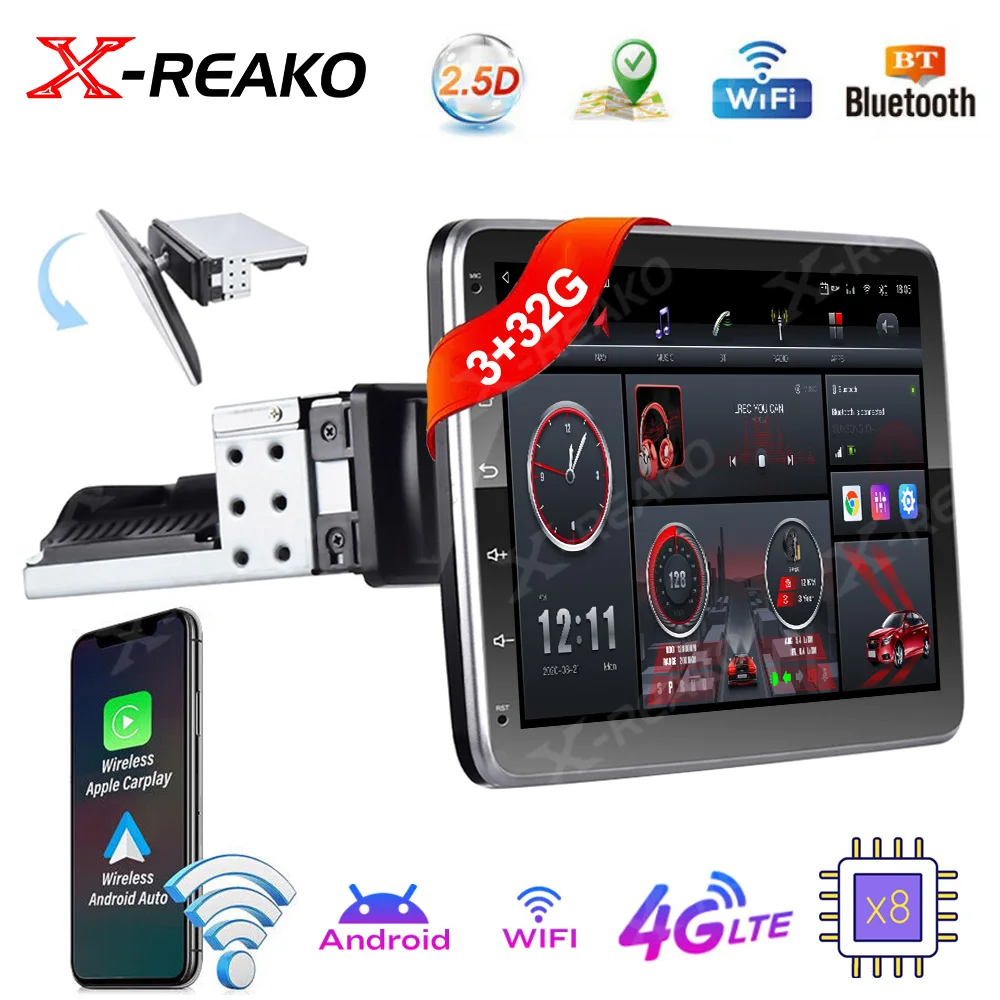 X-REAKO Car Radio 3+32G Android 12 Android Intelligent System Carplay ...