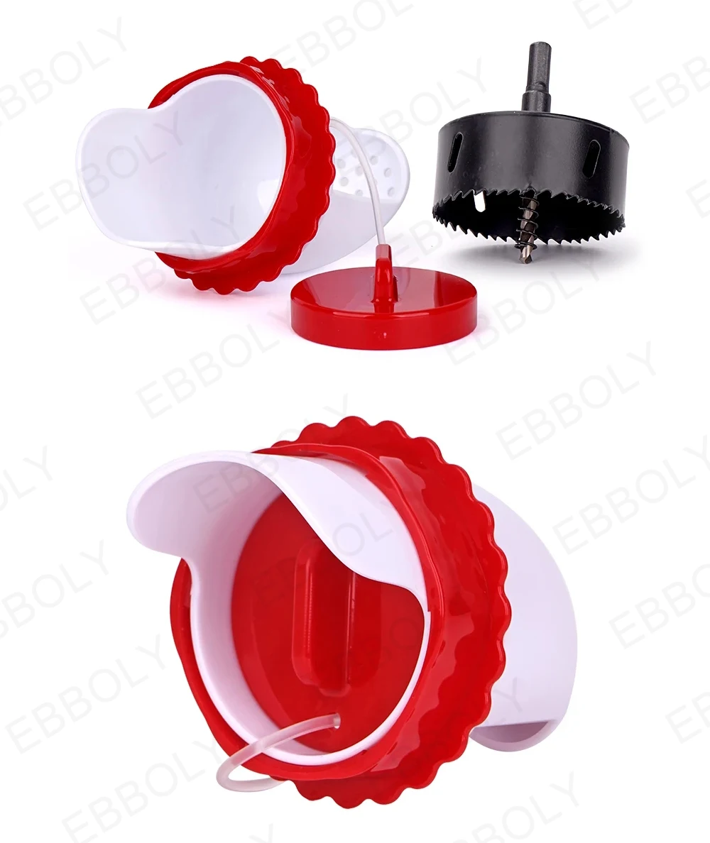 Chicken Feeder Poultry Feeder DIY Port Gravity Feed Kit Rain Insect ...