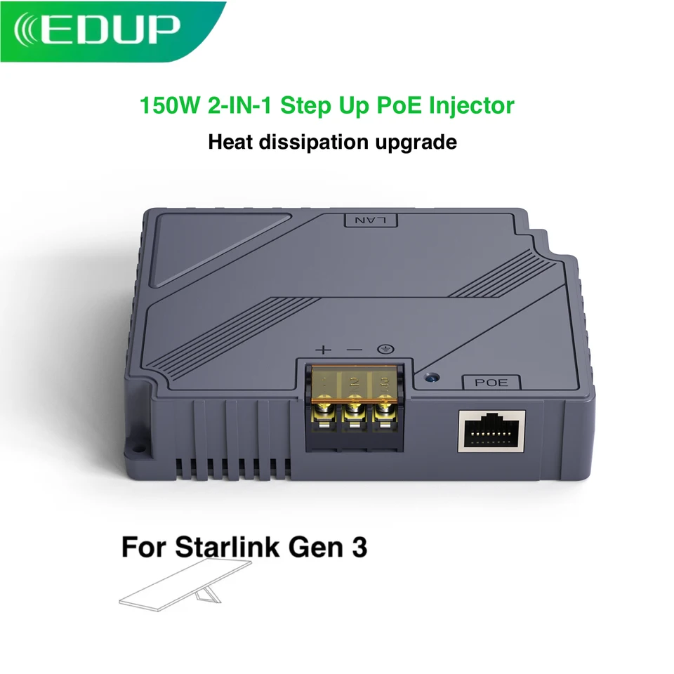 5g Router EDUP 2 In 1 Starlink Gen 3 GigE PoE Injector 150W With ...