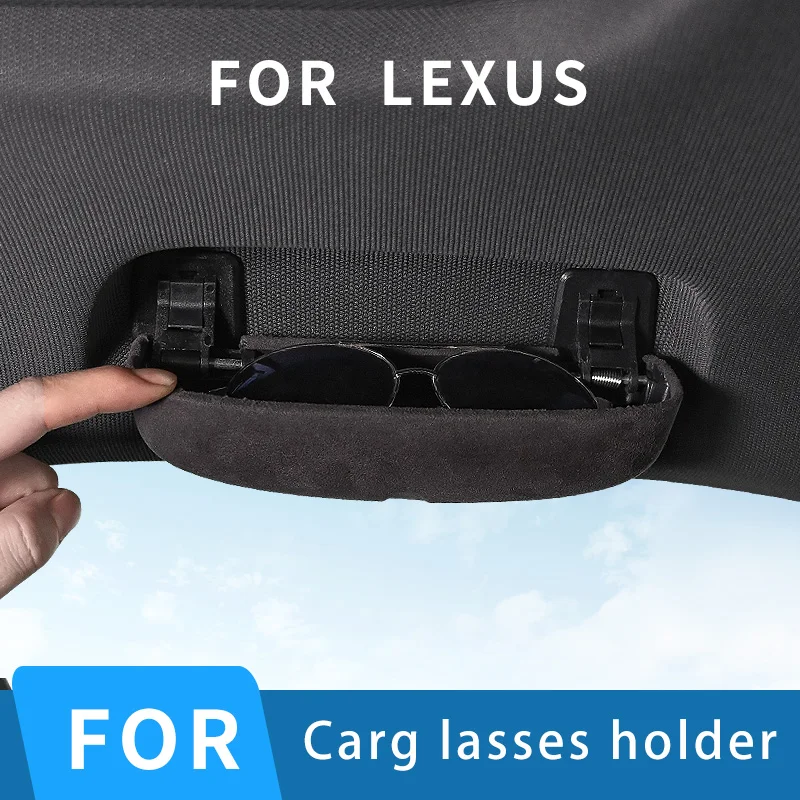 Suede-Colormylife-ABS-Car-Sunglasses-Holder-Box-Glasses-Case-for-Lexus ...