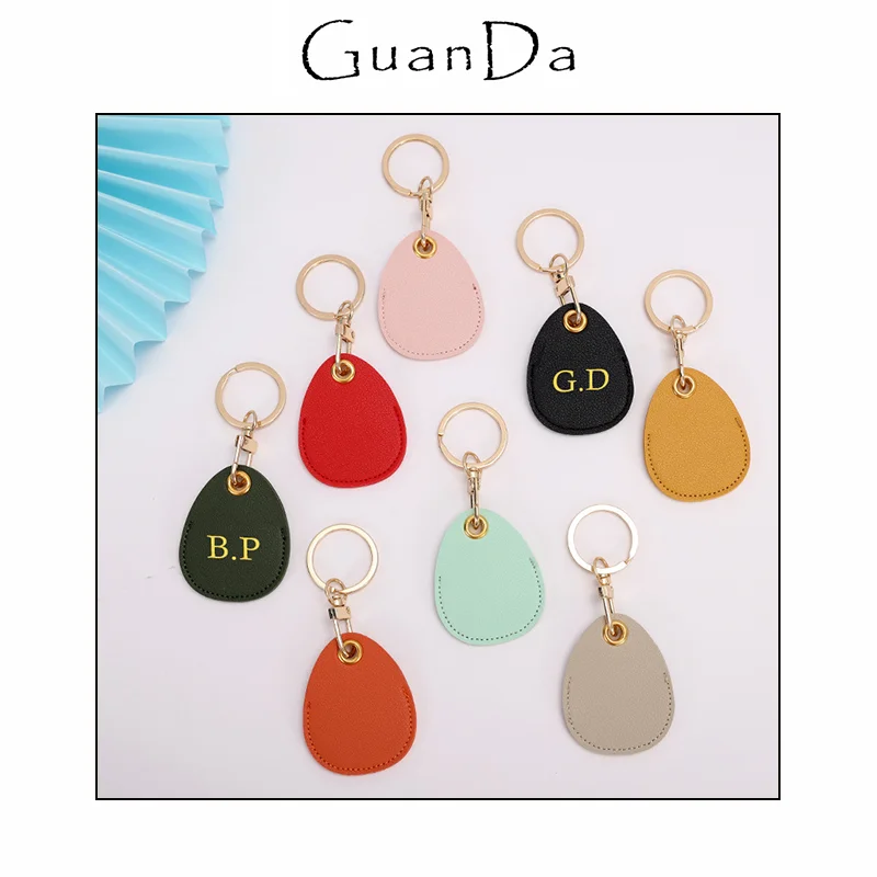 Custom-Company-Logo-Water-Drop-Shaped-Key-chain-Access-Card-Bag-Key-Tag ...