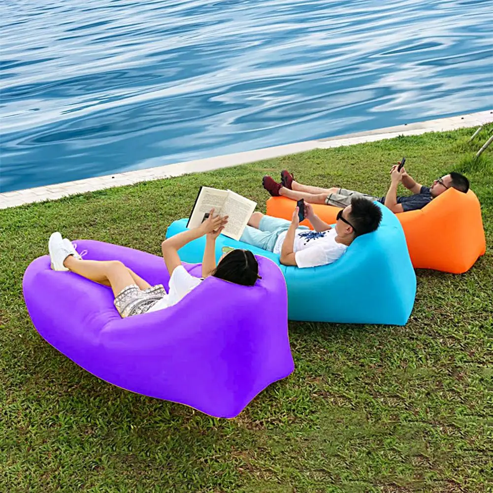 Inflatable Sofa Camping Mat Beach Chair Picnic Inflatable Sofa Lazy ...