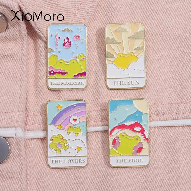 Tarjeta-de-Tarot-con-tem-tica-de-rana-Pin-de-esmalte-duro-coleccionable ...