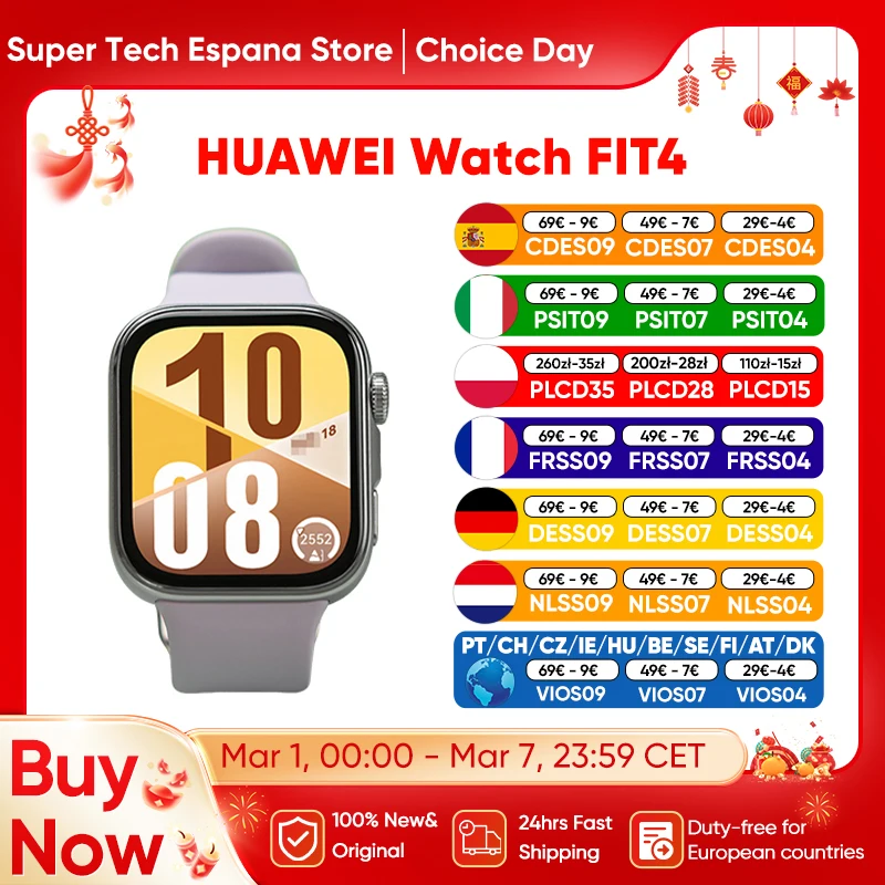 Original HUAWEI Watch FIT 4 Smartwatch,1.82-inch AMOLED Display ...