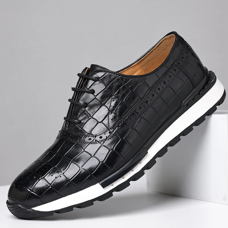 High-Grade-Men-Genuine-Leather-Casual-Dialy-Sneakers-Stone-Pattern ...