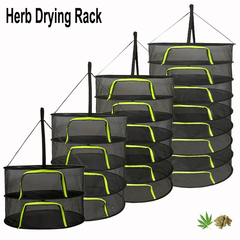 1pc Layers Drying Net For Herbs Hanging Basket Folding Dry Rack Herb ...
