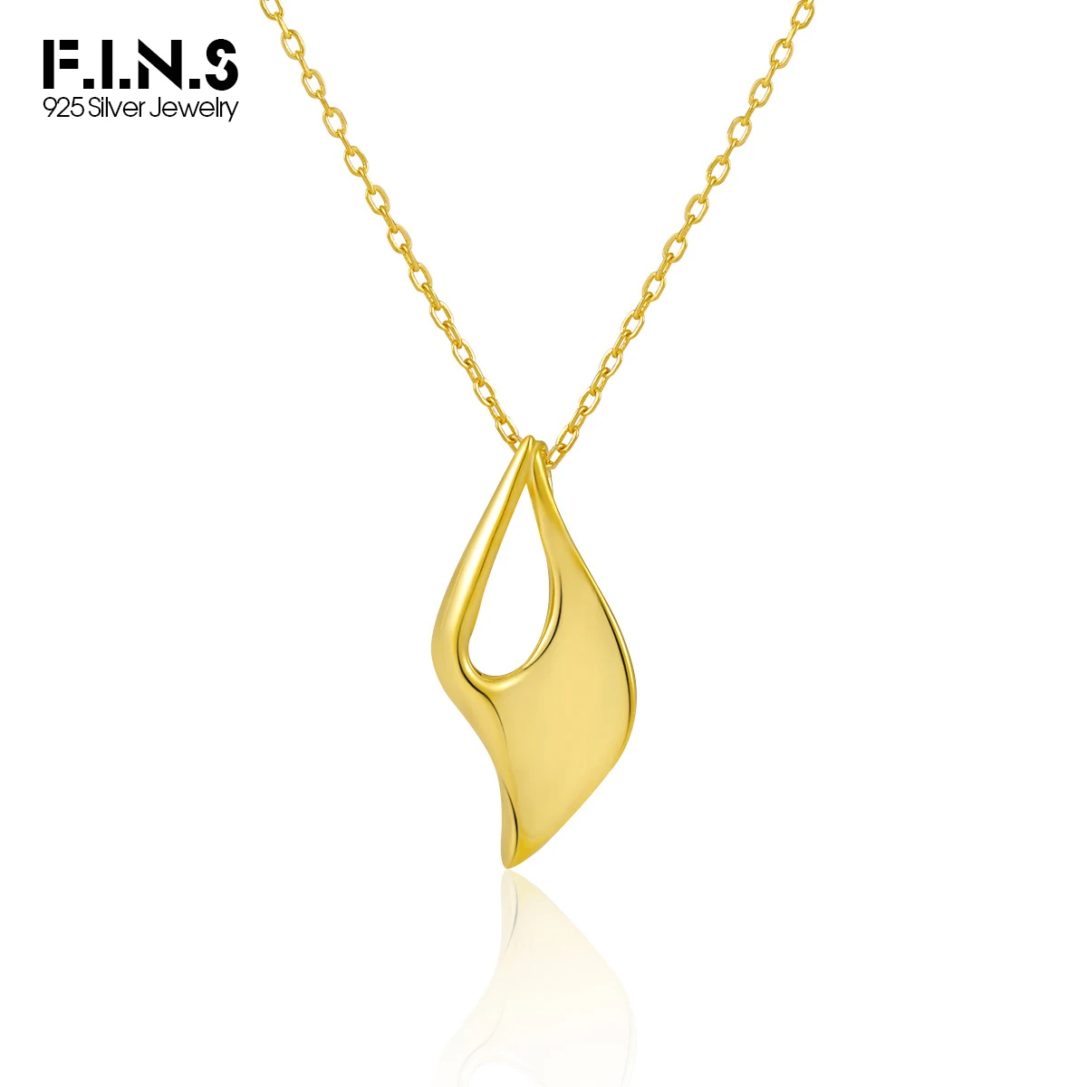 F-I-N-S-Original-S925-Sterling-Silver-Necklace-Women-Irregular ...