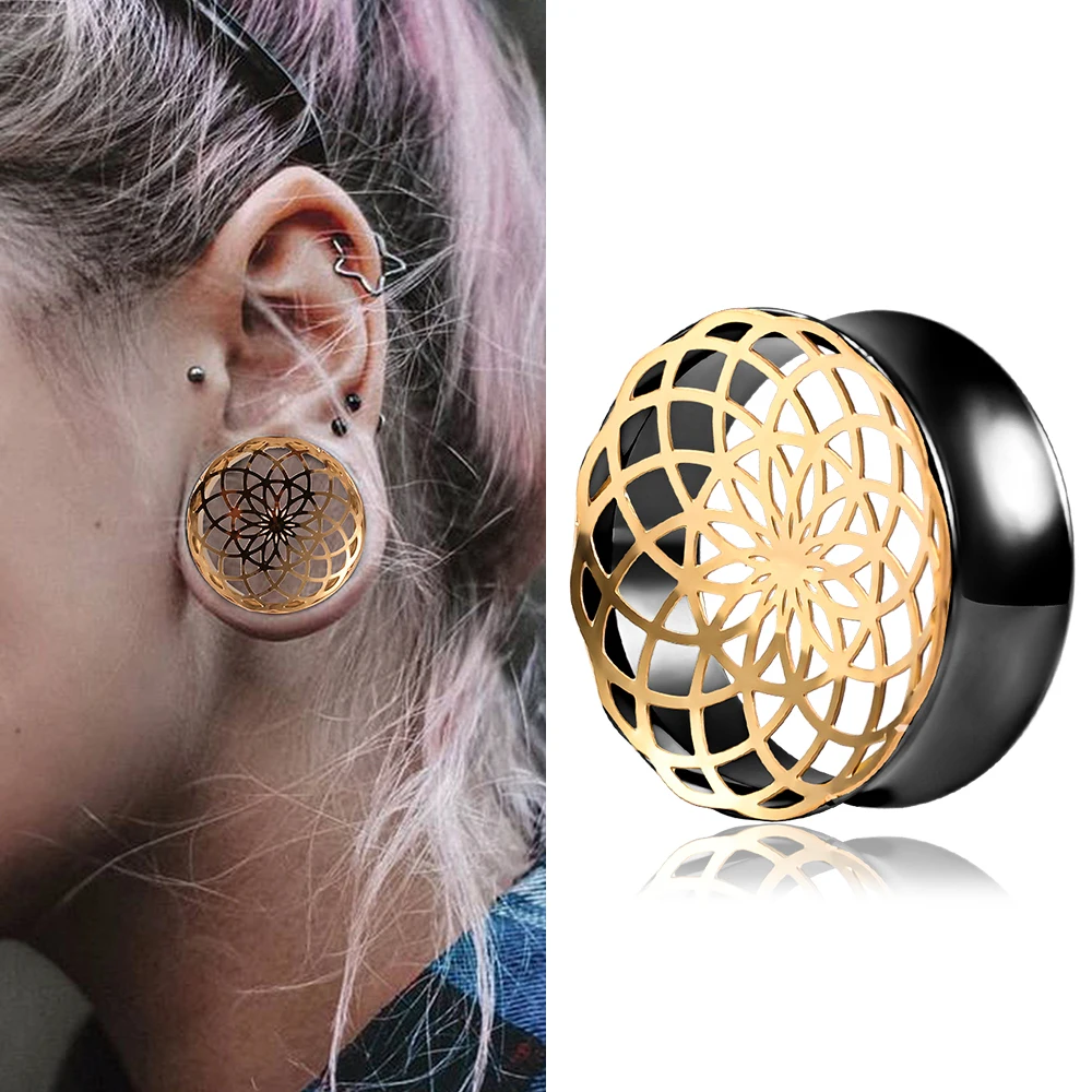 Doearko-Flower-Ear-Plugs-A-o-Inoxid-vel-T-neis-Maca-Gauges-Expander ...