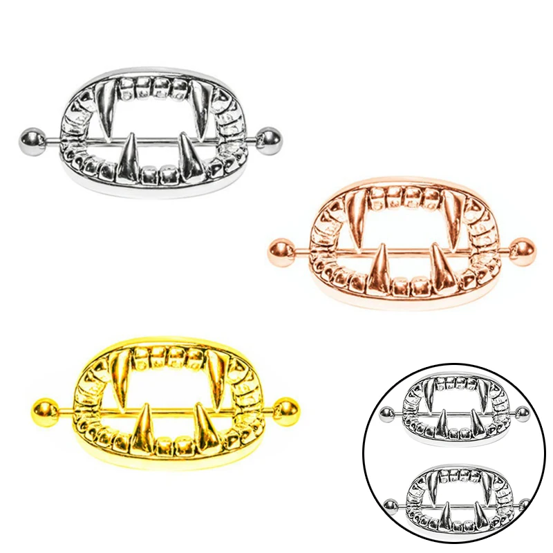 Sujetador joyero Piercing corporal cubierta anillo vampiro mordedura ...